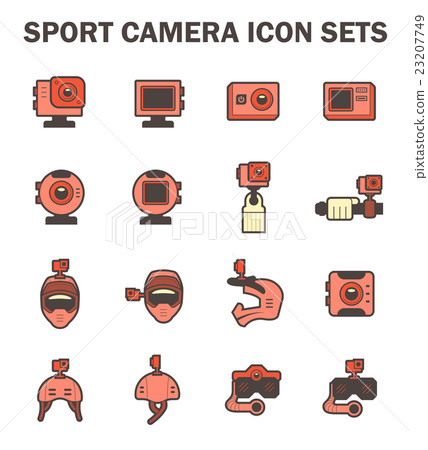 Sport camera icons - Stock Illustration [23207749] - PIXTA