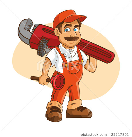 Plumbing service. Plumber cartoon design. vector - Stock Illustration ...