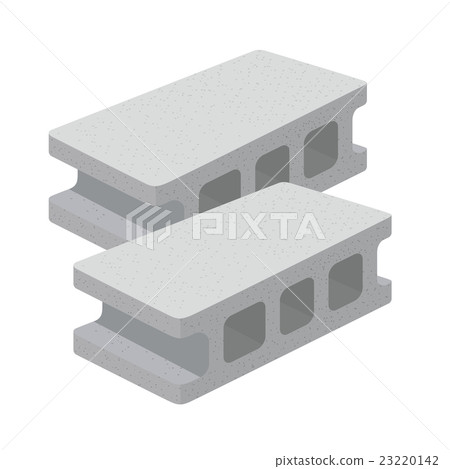 Concrete block illustration - Stock Illustration [23220142] - PIXTA