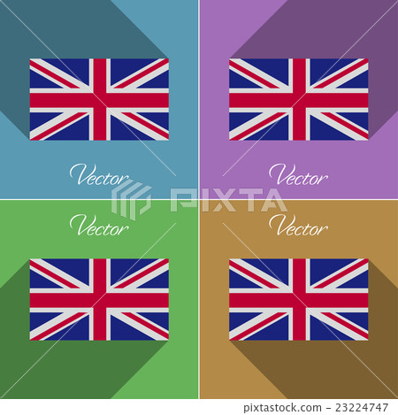 Flags United Kingdom. Set of colors flat design an-插圖素材 [23224747 ...