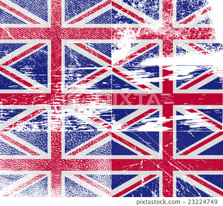 Set of six flags United Kingdom with old texture. - Stock Illustration ...