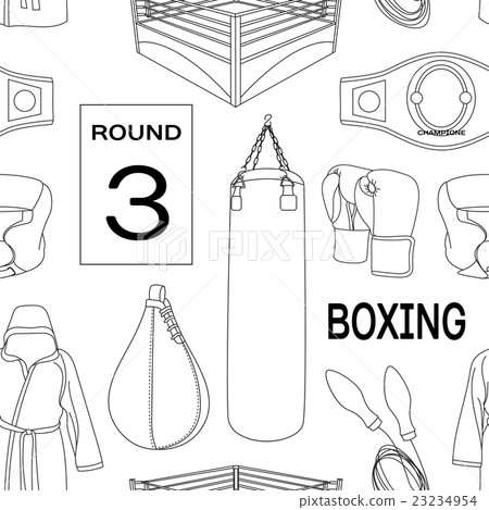 Boxing set pattern - Stock Illustration [23234954] - PIXTA