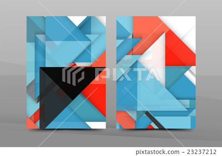 Colorful geometric A4 business print template - Stock Illustration ...