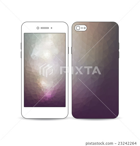 White mobile smartphone with an example of the - Stock Illustration ...
