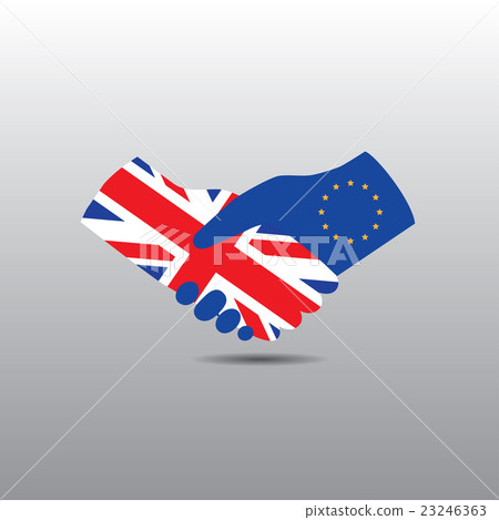 UK handshake with EU - Stock Illustration [23246363] - PIXTA