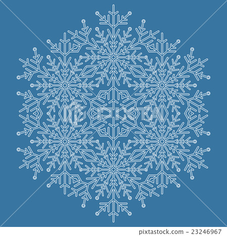 Pretty Round Snowflake - Stock Illustration [23246967] - PIXTA