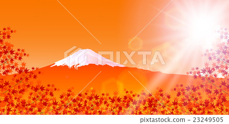 Fuji autumn leaves autumn background - Stock Illustration [23249505 ...