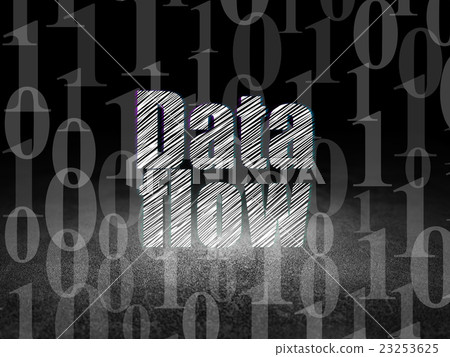 Data concept: Data Flow in grunge dark room - Stock Illustration ...