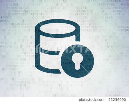 Database concept: Database With Lock on Digital - Stock Illustration ...