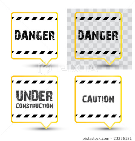 Yellow security warning tapes set Caution - Stock Illustration ...