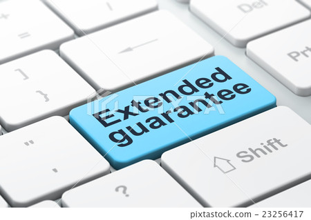 Insurance concept: Extended Guarantee on computer - Stock Illustration ...