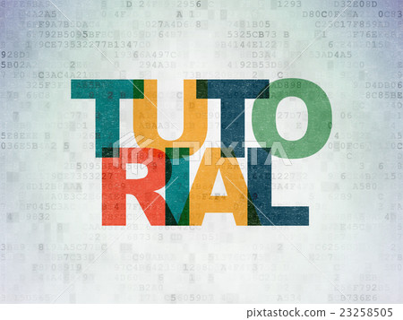 Learning concept: Tutorial on Digital Data Paper - Stock Illustration ...