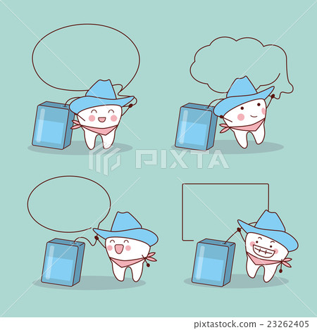 cowboy tooth with speech bubble - Stock Illustration [23262405] - PIXTA