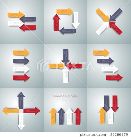 Vector arrows infographics set. Template diagram - Stock Illustration ...