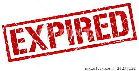 expired red grunge square vintage rubber stamp - Stock Illustration ...