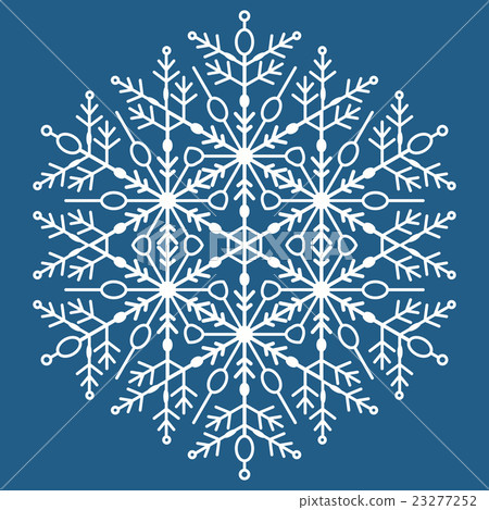 Pretty Vector Round Snowflake - Stock Illustration [23277252] - PIXTA
