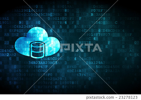 Software concept: Database With Cloud on digital - Stock Illustration ...