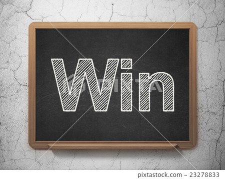 Finance concept: Win on chalkboard background - Stock Illustration ...