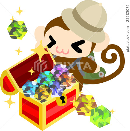 A cute monkey who was an explorer - Stock Illustration [23285073] - PIXTA