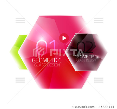 Hexagon abstract geometric background - Stock Illustration [23288543 ...