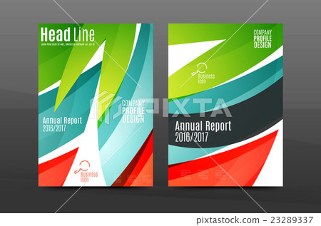 Color waves abstract background geometric A4 - Stock Illustration ...