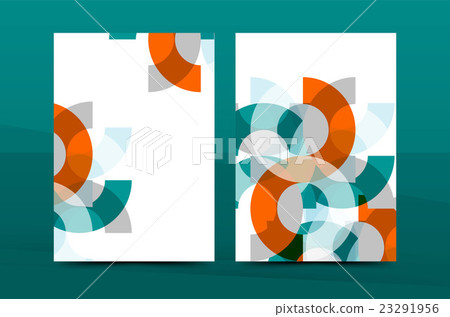Geometric design A4 size cover print template - Stock Illustration ...