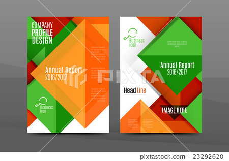 Square and triangle design annual report template-插圖素材 [23292620] - PIXTA圖庫