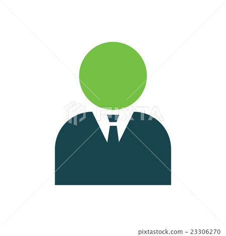 avatar Flat icon and Logo green, blue color - Stock Illustration ...