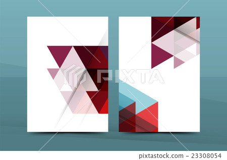 Geometric design A4 size cover print template - Stock Illustration ...