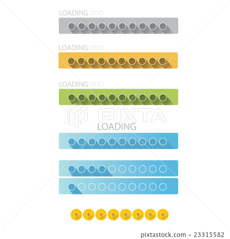 preloaders and progress loading bars. - Stock Illustration [23315582] - PIXTA