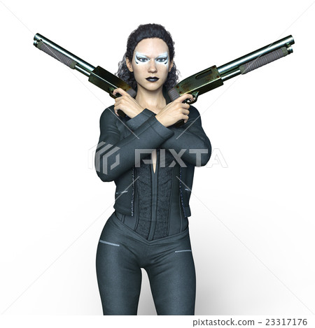 Female fighter - Stock Illustration [23317176] - PIXTA