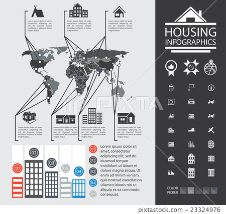 Housing Infographics. - Stock Illustration [23324976] - PIXTA