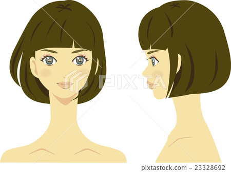 Woman's shoulder front and side view illustration - Stock Illustration ...