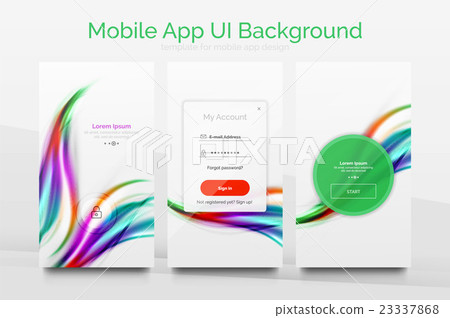 Mobile application interface background design - Stock Illustration ...