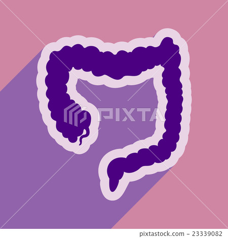 Icon of human duodenum in flat style - Stock Illustration [23339082 ...