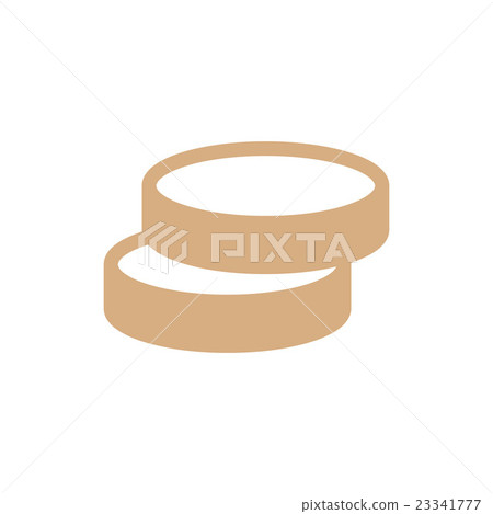 Coin Flat icon brown color - Stock Illustration [23341777] - PIXTA