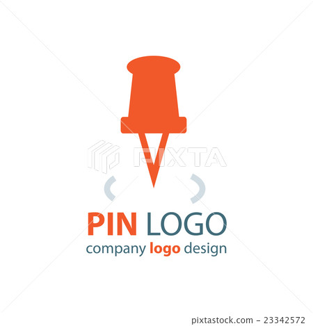 pin logo orange color - Stock Illustration [23342572] - PIXTA