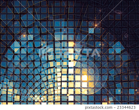 Abstract square grid digitally generated image - Stock Illustration ...