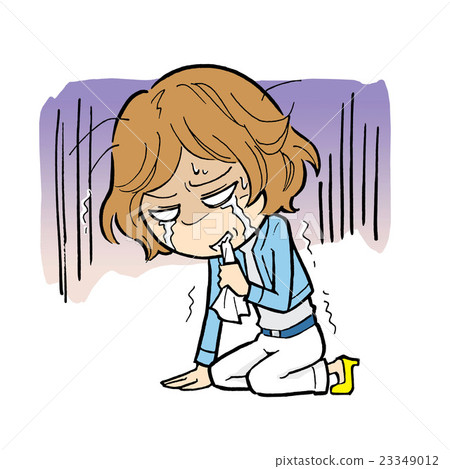 A woman regrettable - Stock Illustration [23349012] - PIXTA