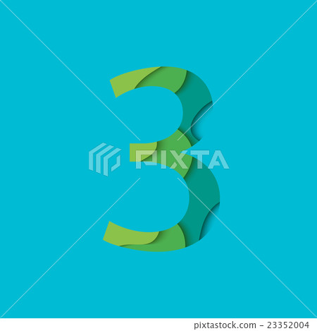 Number three design template element. - Stock Illustration [23352004 ...