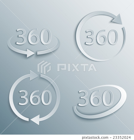 360 degrees rotation set - Stock Illustration [23352024] - PIXTA