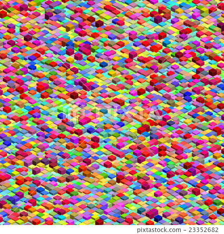 Colorful Isometric Pattern. EPS 10-插圖素材 [23352682] - PIXTA圖庫