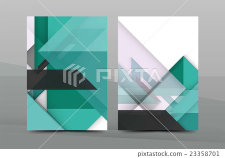 Colorful geometric A4 business print template - Stock Illustration ...