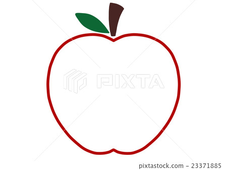 Red apple shaped frame - Stock Illustration [23371885] - PIXTA