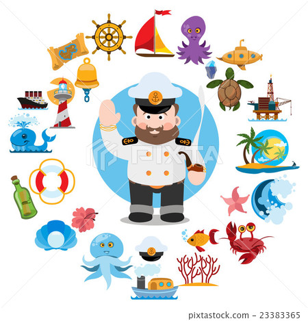 Captain calls in Voyage-插圖素材 [23383365] - PIXTA圖庫