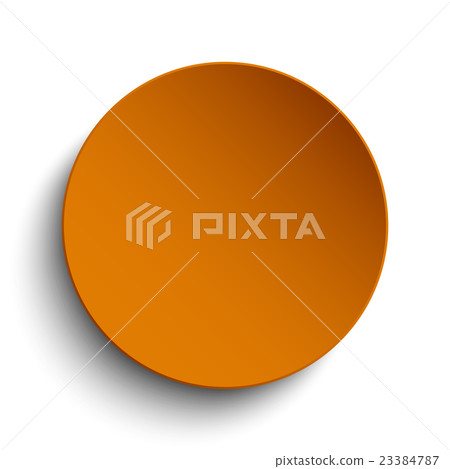 Orange circle empty banner on white background. - Stock Illustration ...