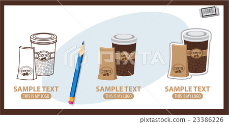 Icons depicting travel mugs and coffee. - Stock Illustration [23386226 ...