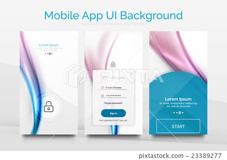 Mobile application interface background design - Stock Illustration ...