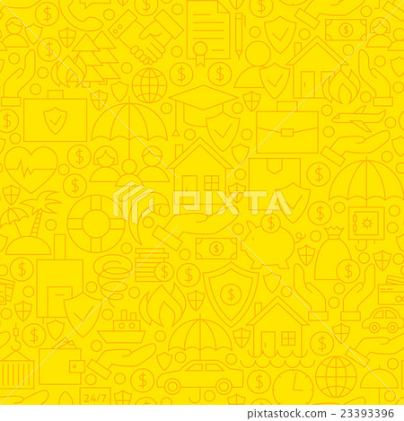 Yellow Insurance Line Tile Pattern - Stock Illustration [23393396] - PIXTA