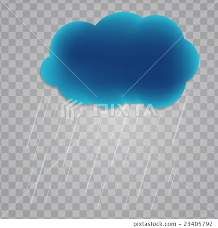 Abstract Cloud with Rain Drops on Transparent - Stock Illustration ...